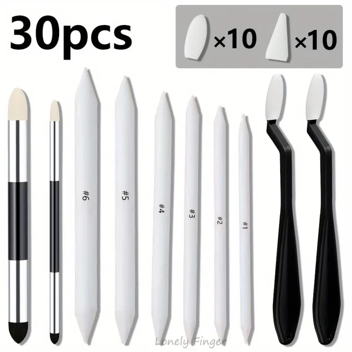 30pcs Sketching & Drawing Tool Kit - Includes Blending Stumps, Art ...