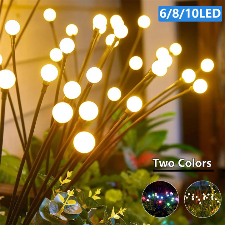 6/8/10 LED Solar Garden Lights Powered Firefly Lights Outdoor Garden Decoration Landscape Lights ...