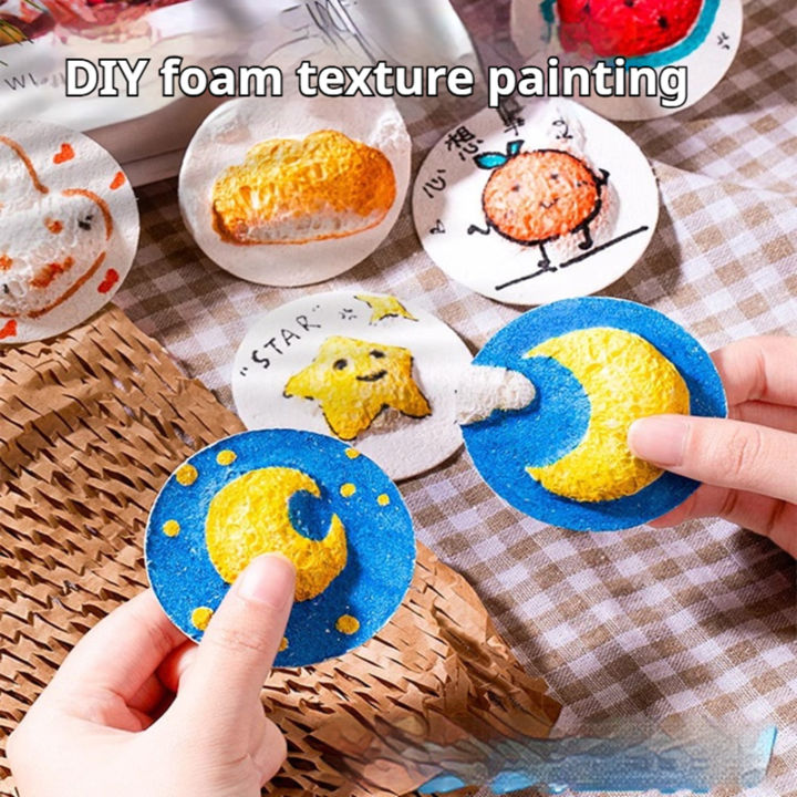 3D Drawing Magic Canvas Sponge Foam Texture Painting Paper DIY Kids ...