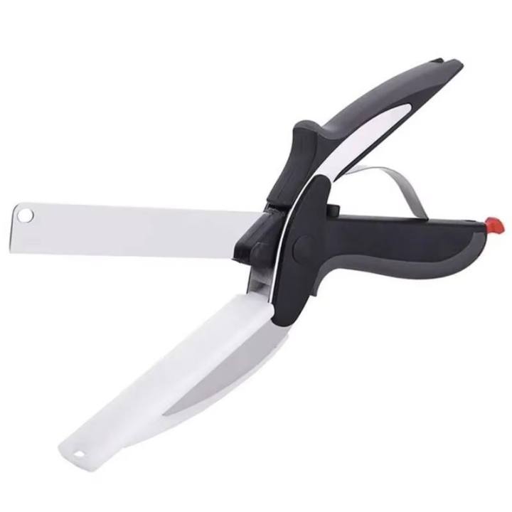 Clever‑Cutter 2‑in‑1 Stainless Steel Knife & Cutting Board Kitchen ...