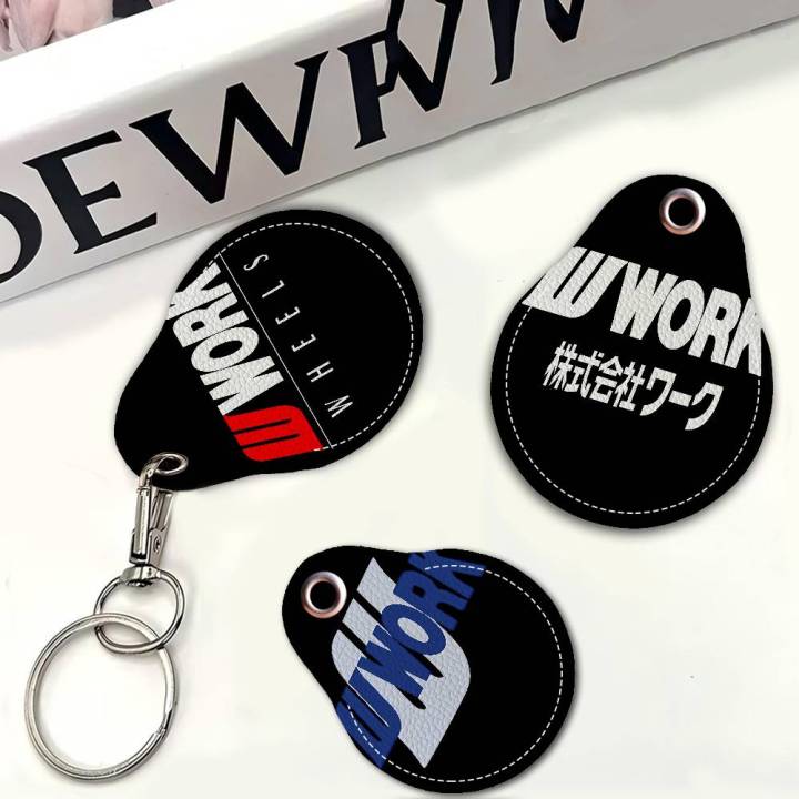 Work Wheels Men and womenn Universal Antirust Keychain PU Learther ...