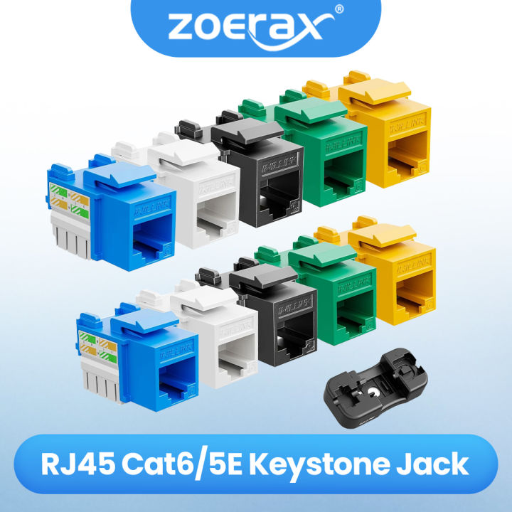 ZOERAX Cat6 Keystone Jack RJ45 Keystone Jack and Keystone Punch Down ...