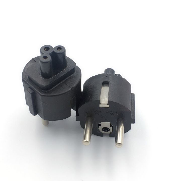 EU CEE7 Power Cable plug adapter EU PLug to IEC320 C5 Clover Leaf ...