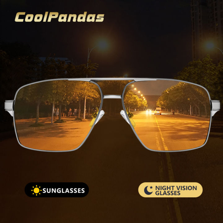 Night Vision Glasses Photochromic Sunglasses Polarized Yellow Lens ...