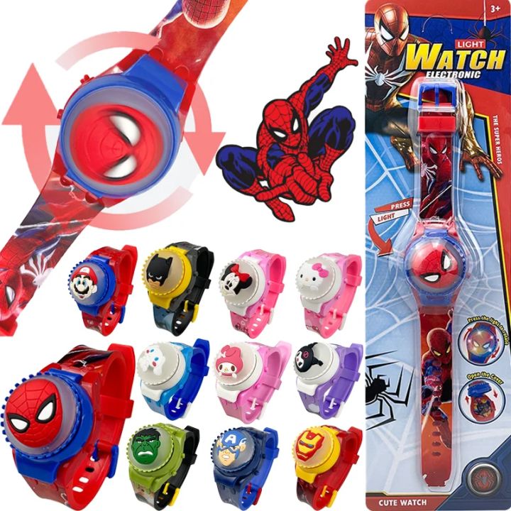 New Spiderman Kids Watches For Boys Cartoon Hello Kitty Stitch Children ...