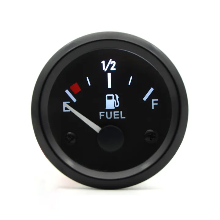 2'' 52mm Fuel Level Gauge, Pointer 12V Car Fuel Tank Meter with LED ...