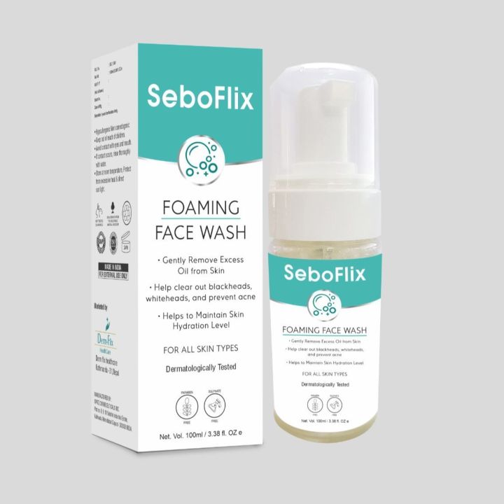 Derm-flix Sebo Flix Foaming Face Wash 100ml | Daraz.com.np