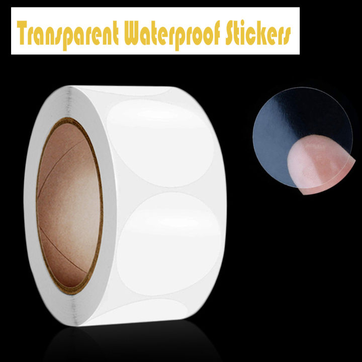 500Pcs Clear Circle Stickers Tape for Sealing, Ideal for Packages ...