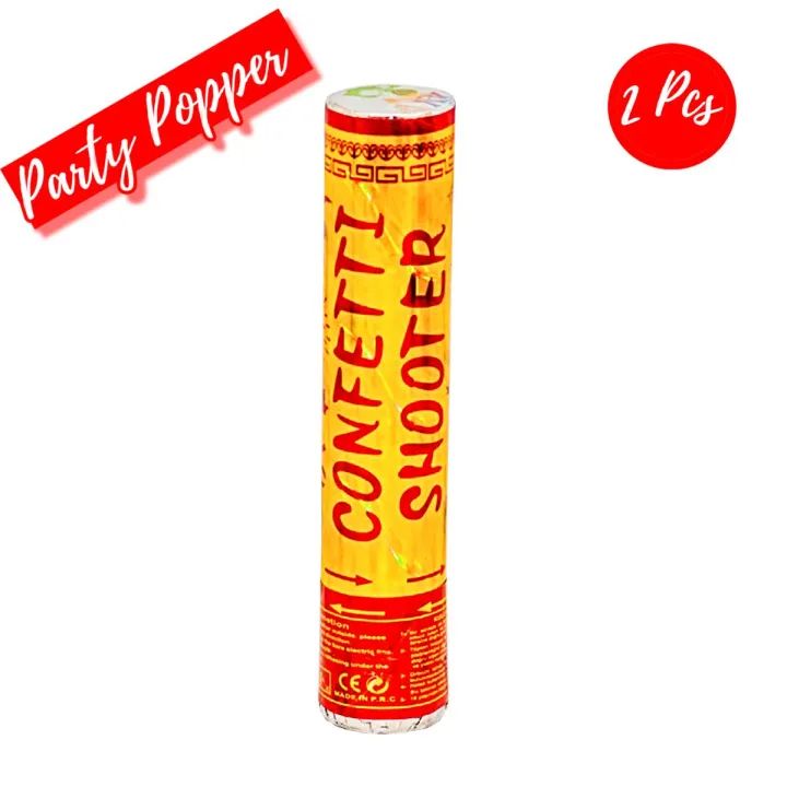 2 Pcs Party Poppers Confetti Multicolor For Birthday Party, Weddings ...