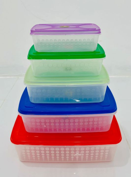 plastic food Containers 5pcs/ Tiffin box / Kitchen Storage /Tools ...