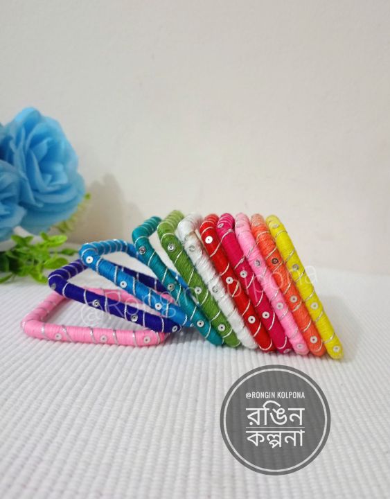 Hand made churi square shape for woman. Puja collection 🌈 | Daraz.com.bd