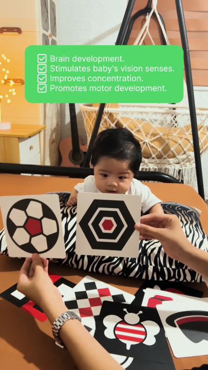 Baby Vision Trigger Cards 0-36 Months Visual Simulation High Contrast ...