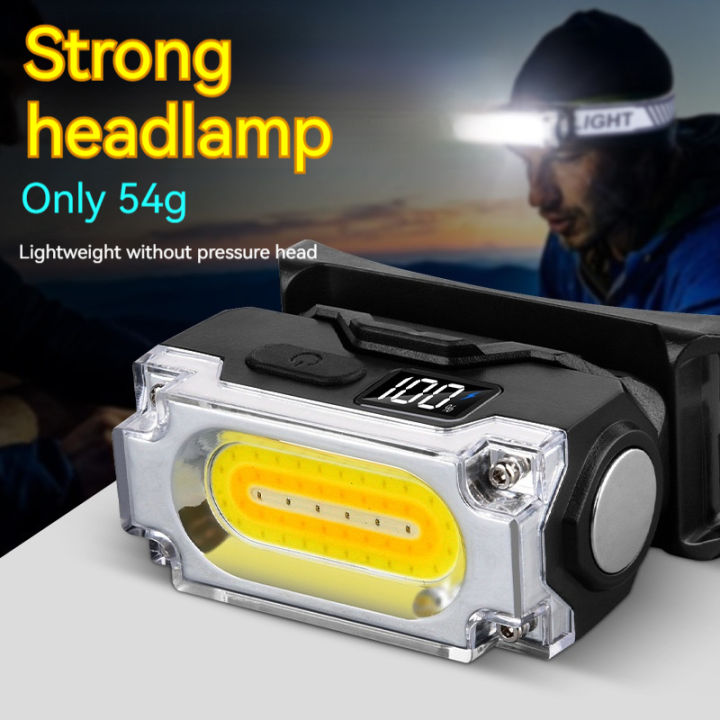 Super Bright Magnetic Headlamp 3 Light Source Hat Clip Lamp Outdoor ...