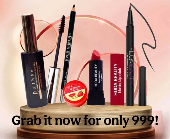 All in One Beauty Kit , Huda Beauty Matt Finish Lipstick + Huda Beauty ...