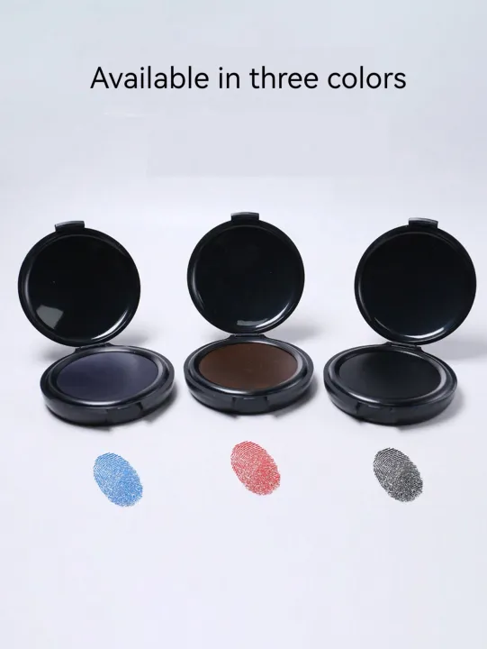 1pcs Fingerprint Fingerprint Ink Pad Mini Black Stamp Ink Pad Notary ...