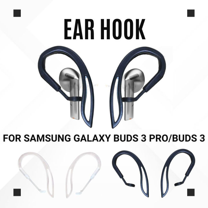 Black Ear Hook Earphones For Samsung Galaxy Buds 3 Pro/Buds 3 Wireless ...