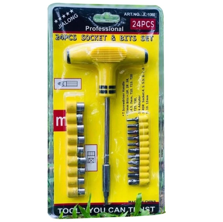 Socket and Bits set 24 pcs | Daraz.lk