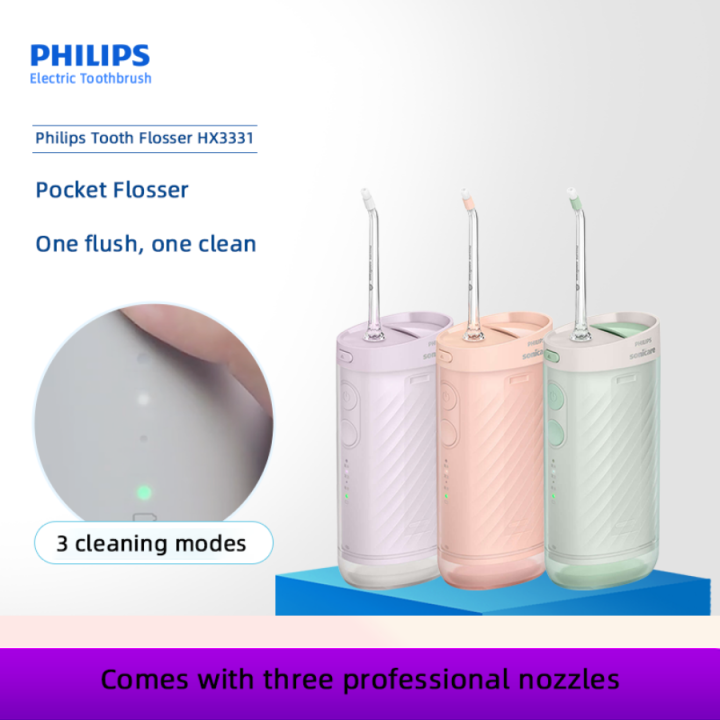 PHILIPS HX3331 Electric Water Flosser 3 Modes Portable Dental Plaque ...