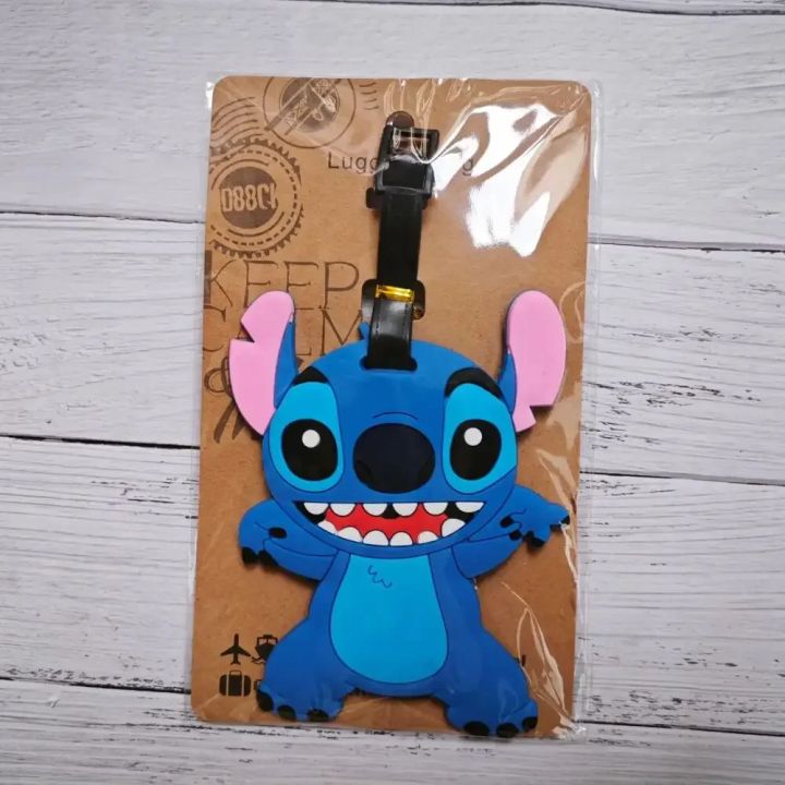 Lilo & Stitch Luggage Tags Cute Cartoon PVC Anime Doll Boarding Luggage ...