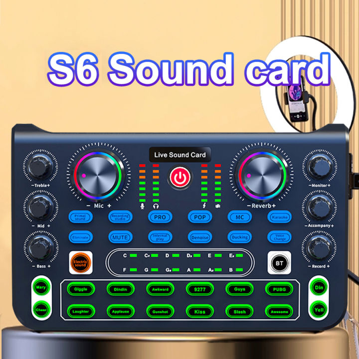 Sound Mixer Board Live Sound Card for Live Streaming Voice Changer ...