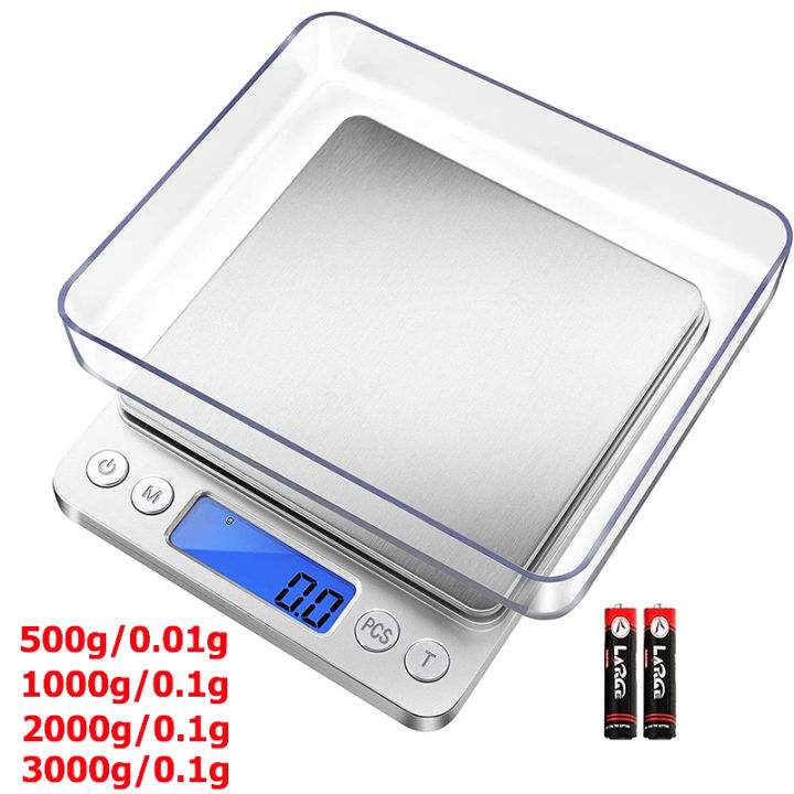 Digital Food Scale with Gram and Ounce Kitchen Scale with Tray Portable ...