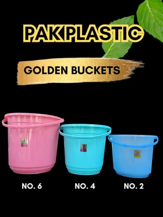 Plastic bucket 30 liter balti 6no pak plastic full size bucket in pure ...