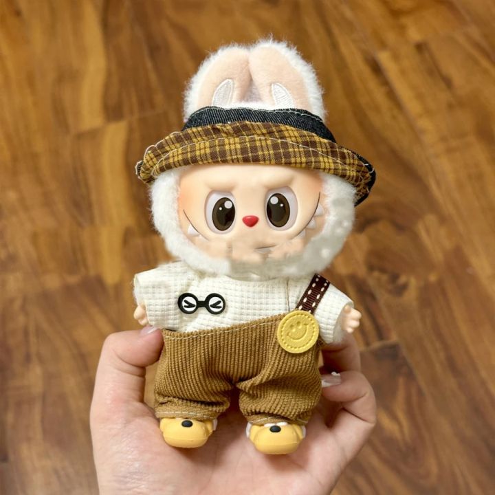 For Labubu Sitting Party Series Classic Dress Grid Style Small ...