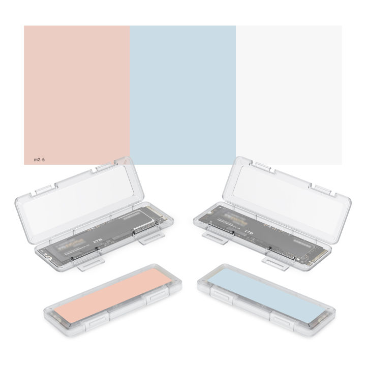 4 PCS Clear Plastic Individual M.2 SSD Storage Case For M.2 2280 2260 ...
