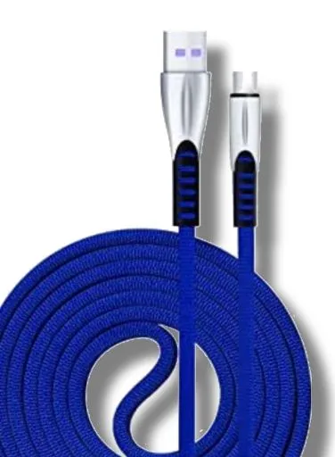 2 meter long type C fast charging cable for mobiles. nylon braided ...