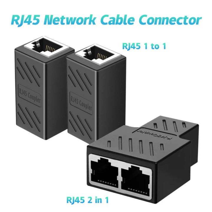 RJ45 CAT5 CAT6 CAT6a Coupler Extender Connector Ethernet Cable Extender ...
