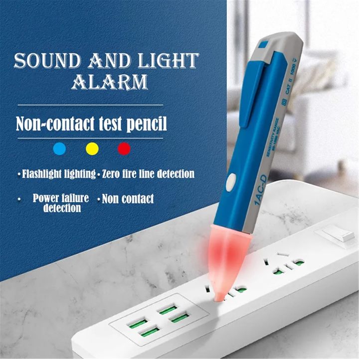 Non-Contact Voltage Tester Electrical Voltage Detector Pen 90-1000V AC ...