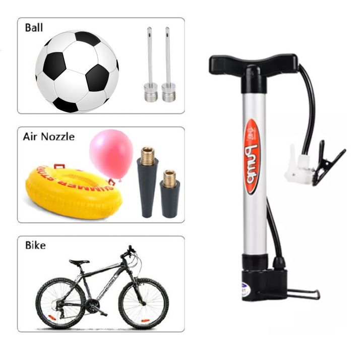 Pumper 3 in 1 Mini Hand Pumper for Football, Balloons and Bicycle Tires ...