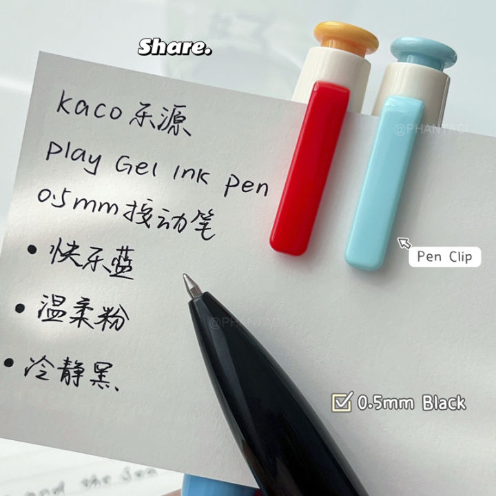 1PC Pocket Gel Pen For Students 0.5mm Black Pen Creative Pen Clip ...