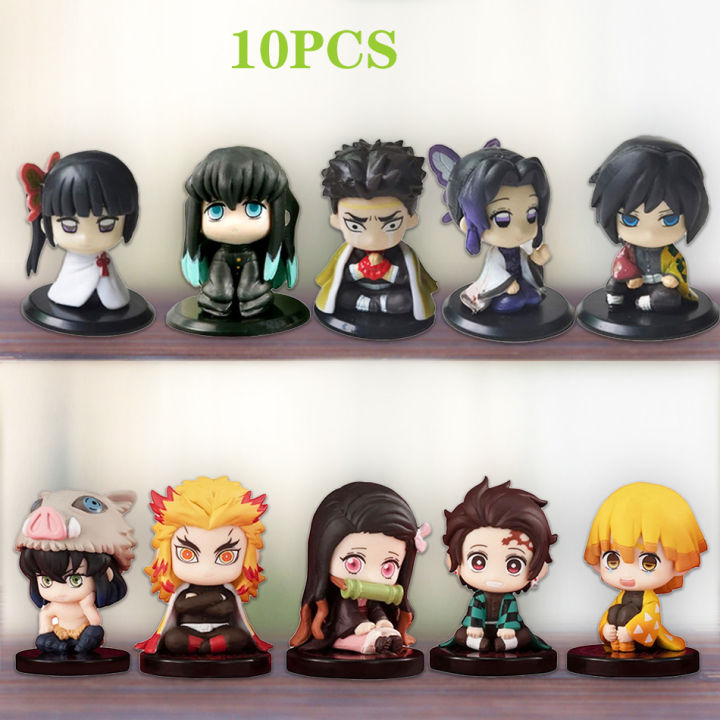 5 Style/Set Q Version Demon Slayer Sitting Ghost Doll Tanjiro Nidouzi ...