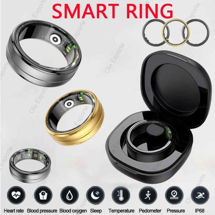 Ola Esporte Smart Ring Bluetooth Health Monitoring Oxygen Sleep Heart Rate Multi-sport Modes ...