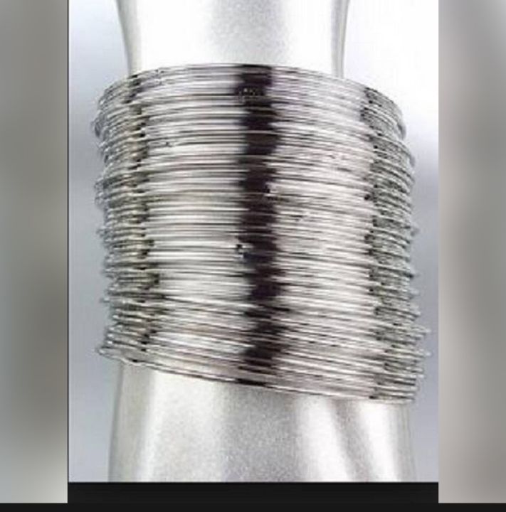 Silver metal Bangles 18pieces | Daraz.pk