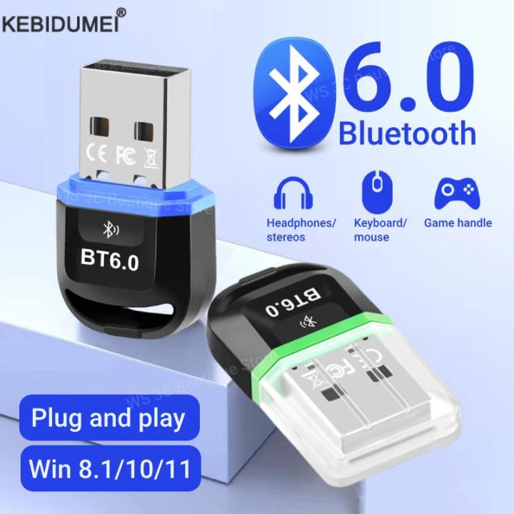 USB Bluetooth 6.0 Adapter Transmitter Receiver Bluetooth 6.0 Dongle ...