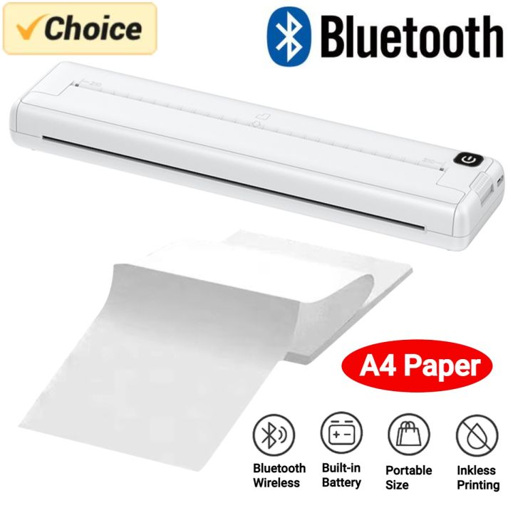 Inkless Thermal Printer A4 Thermal Printer 200dpi Mini Portable ...