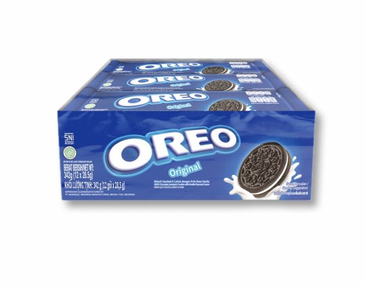 Oreo chocolate sandwich cookies with vanilla cream 27.6g. chocolate ...