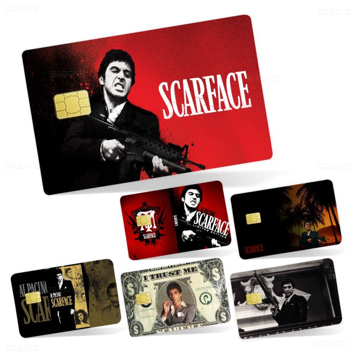 Movie Scarface Anime Cartoon Sticker Film Skin For Credit Card Debit ...