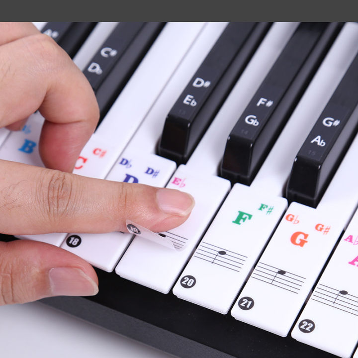Transparent Piano Keyboard Stickers 49/54/61/88 Key Detachable Music ...
