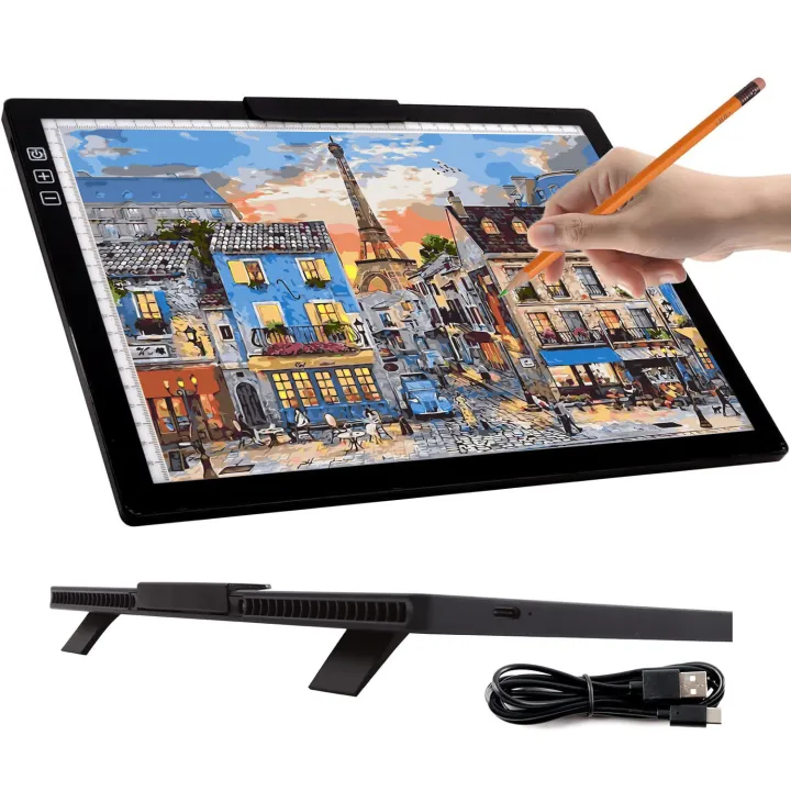 A4 Rechargeable Battery Powered Light Box Stepless Dimmable 6 Levels ...