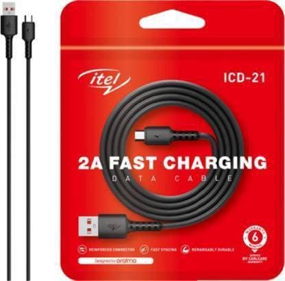 Itel ICD-21 1Mtr USB Cable (Compatible with Smart Phone, Tablet, Black ...