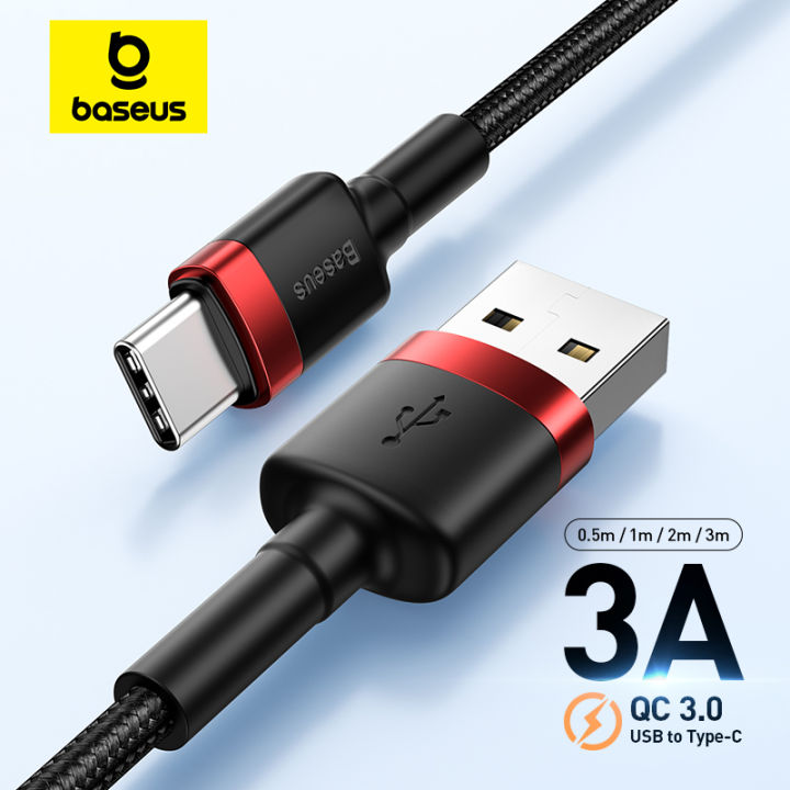 Baseus 60W 3A USB Type C Cable For Huawei Honor Xiaomi Samsung Super ...