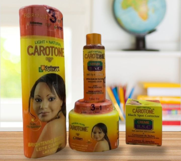 BIG OFFER carotone cream/body lotion/ serum/black spot cream (full set ...