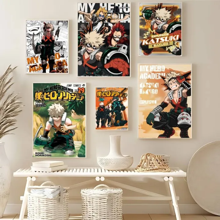 My Hero Academia Bakugo Katsuki Poster HD Art Sticky Wall Waterproof ...