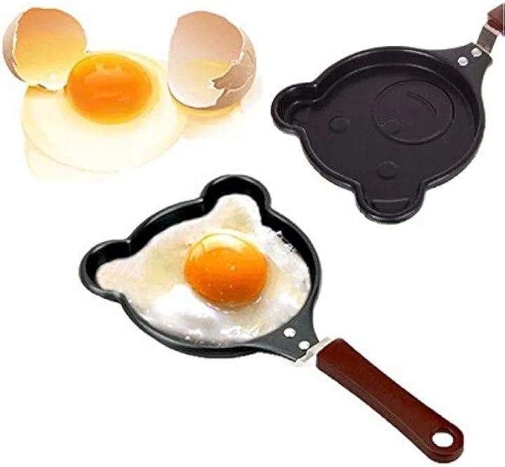 Teddy Bear Shape Design Non Stick Mini Egg Frying Pan | Daraz.pk