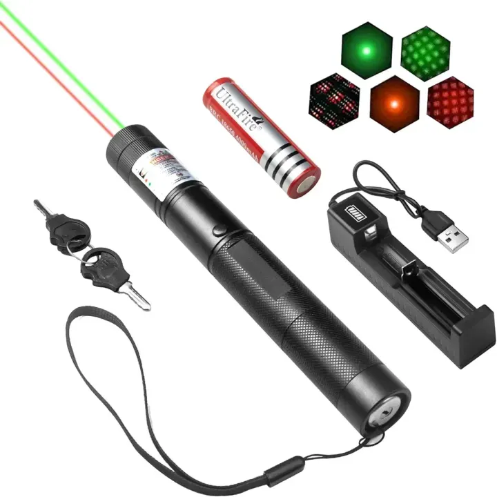 Green and Red 2 in-1 Laser Pointer High Power Rechargeable Lazer ...