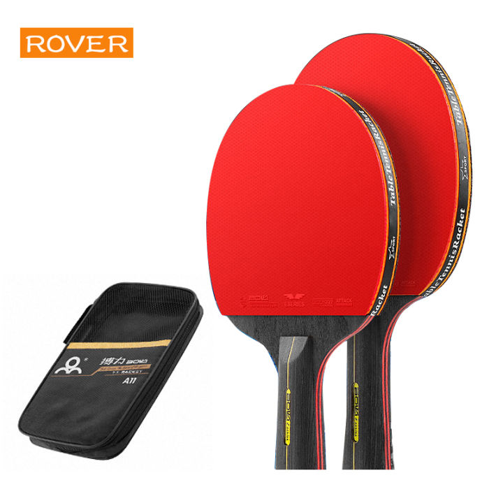 ROVER Table Tennis Racket 5/6 Star Professional Ping Pong Racket Set ...