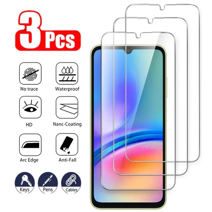 3Pcs Full Tempered Glass For Samsung Galaxy A05 A15 A25 A35 A55 Screen ...